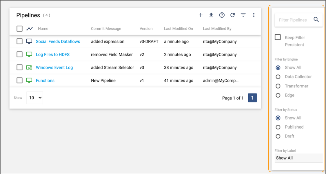 Filtering Pipelines and Fragments